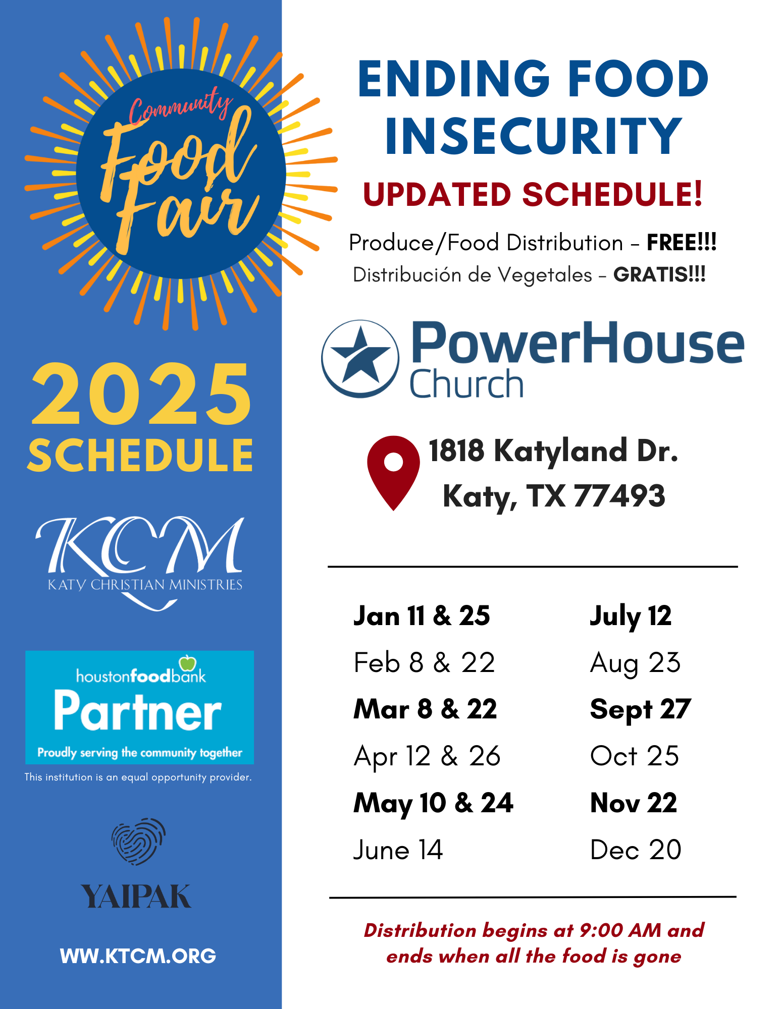 Katy Christian Ministries/KCM Assistance for Katy-Area Families in Need